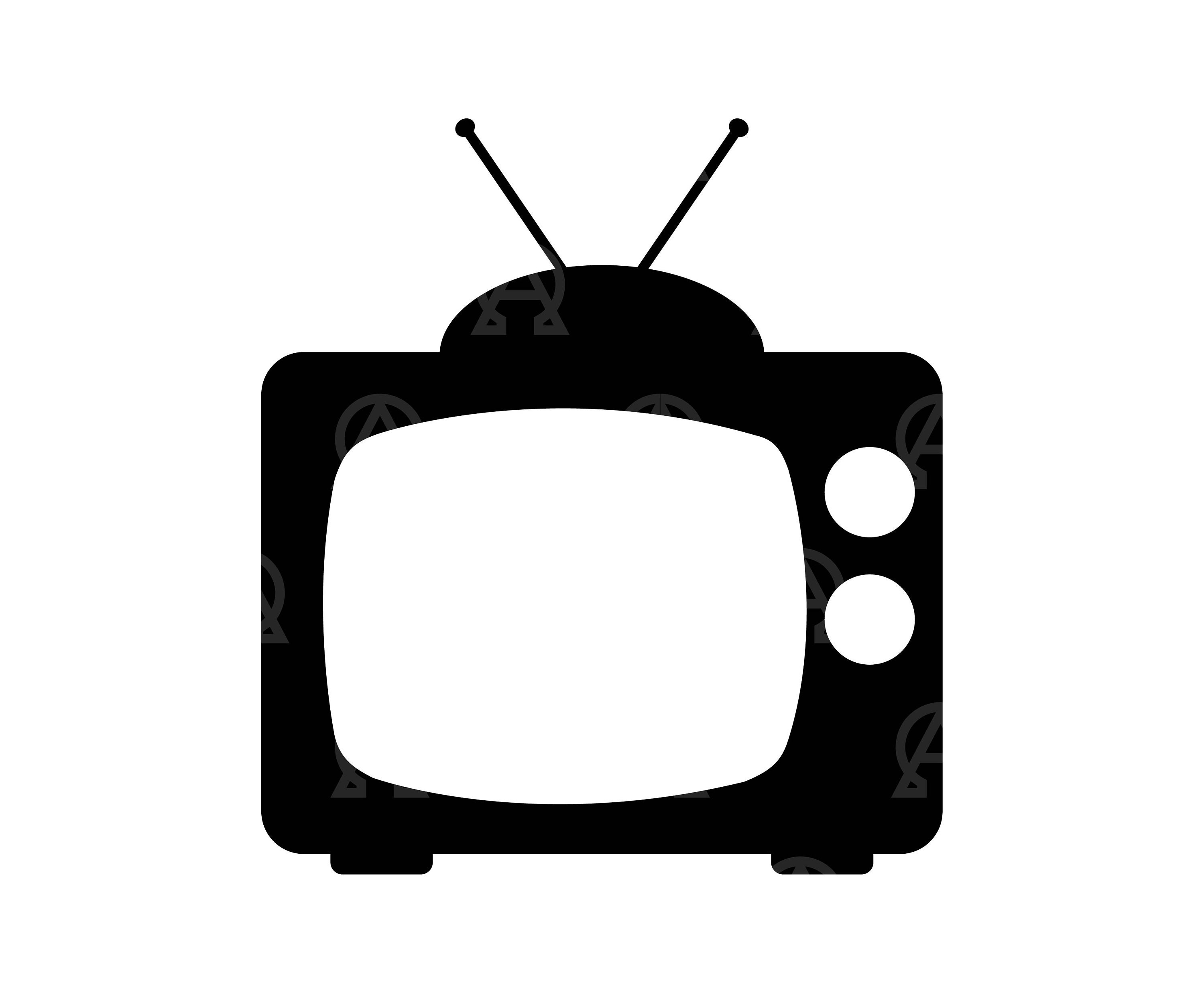 Television Svg, Television Cut File, Movie Svg, Retro Tv Svg, Black and ...