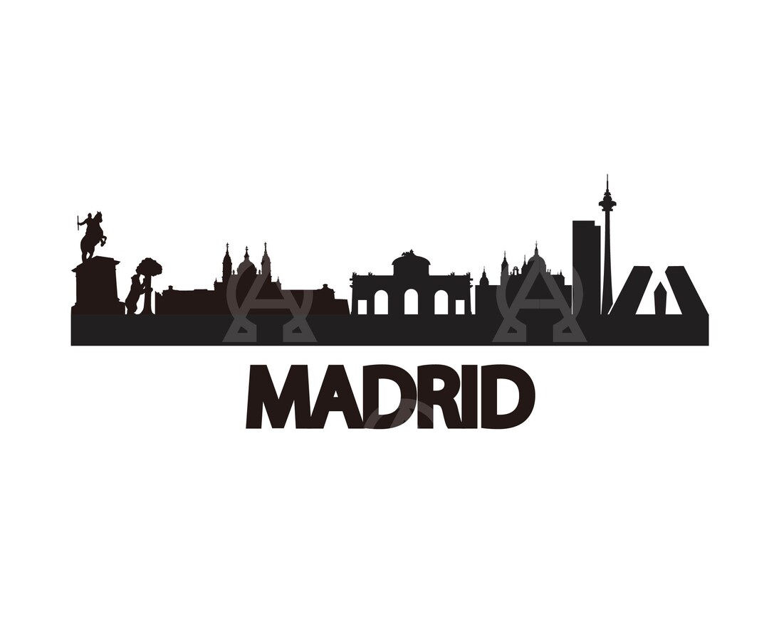 Madrid Svg, Madrid Cut File, Madrid Skyline Svg, City Svg, Europe ...