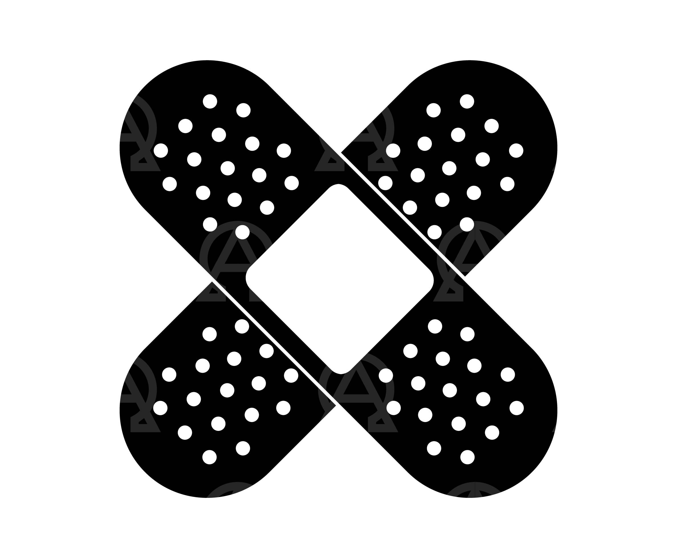 Crossed Band Aid Clip Art