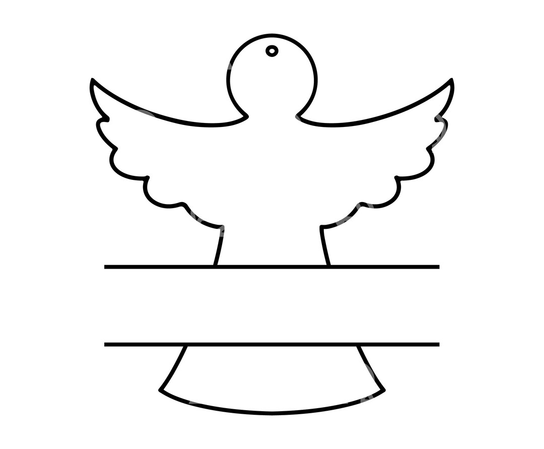 Christmas Angel Monogram Svg, Angel Monagram Svg, Angel Cut File ...
