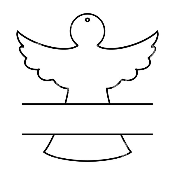 Angel Monogram Svg - Etsy