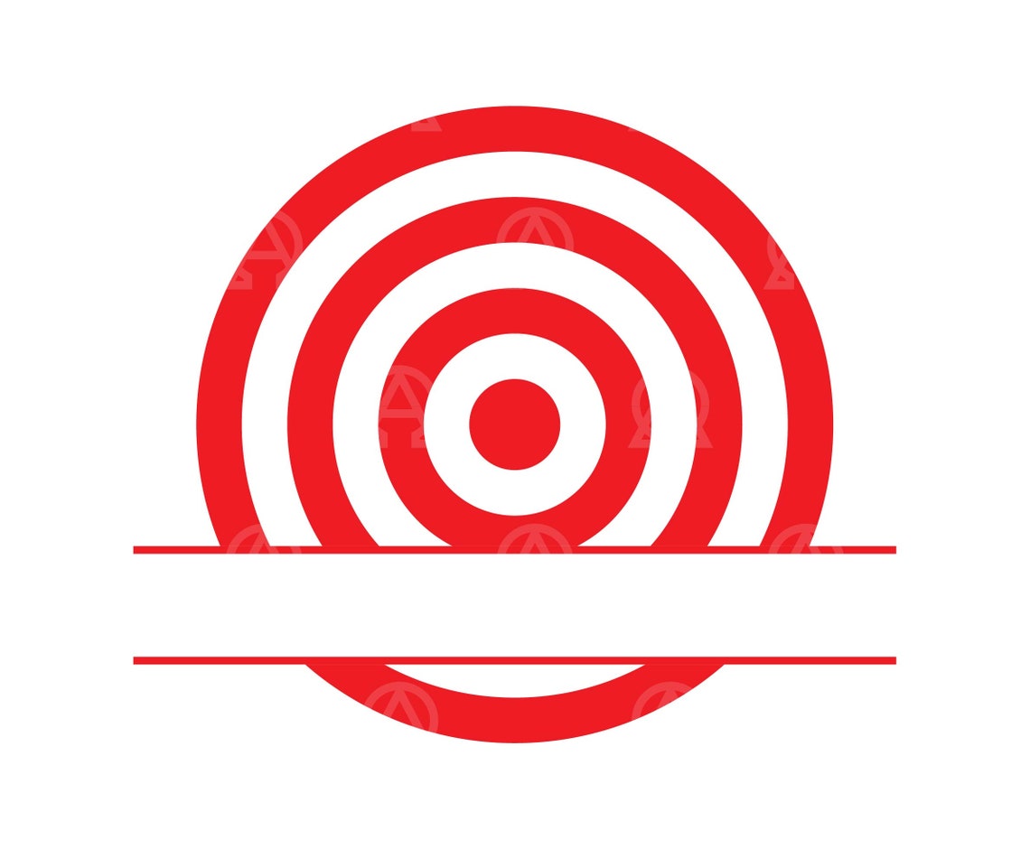 Target Monogram Svg, Target Monogram Cut File, Bullseye Svg, Shooting ...