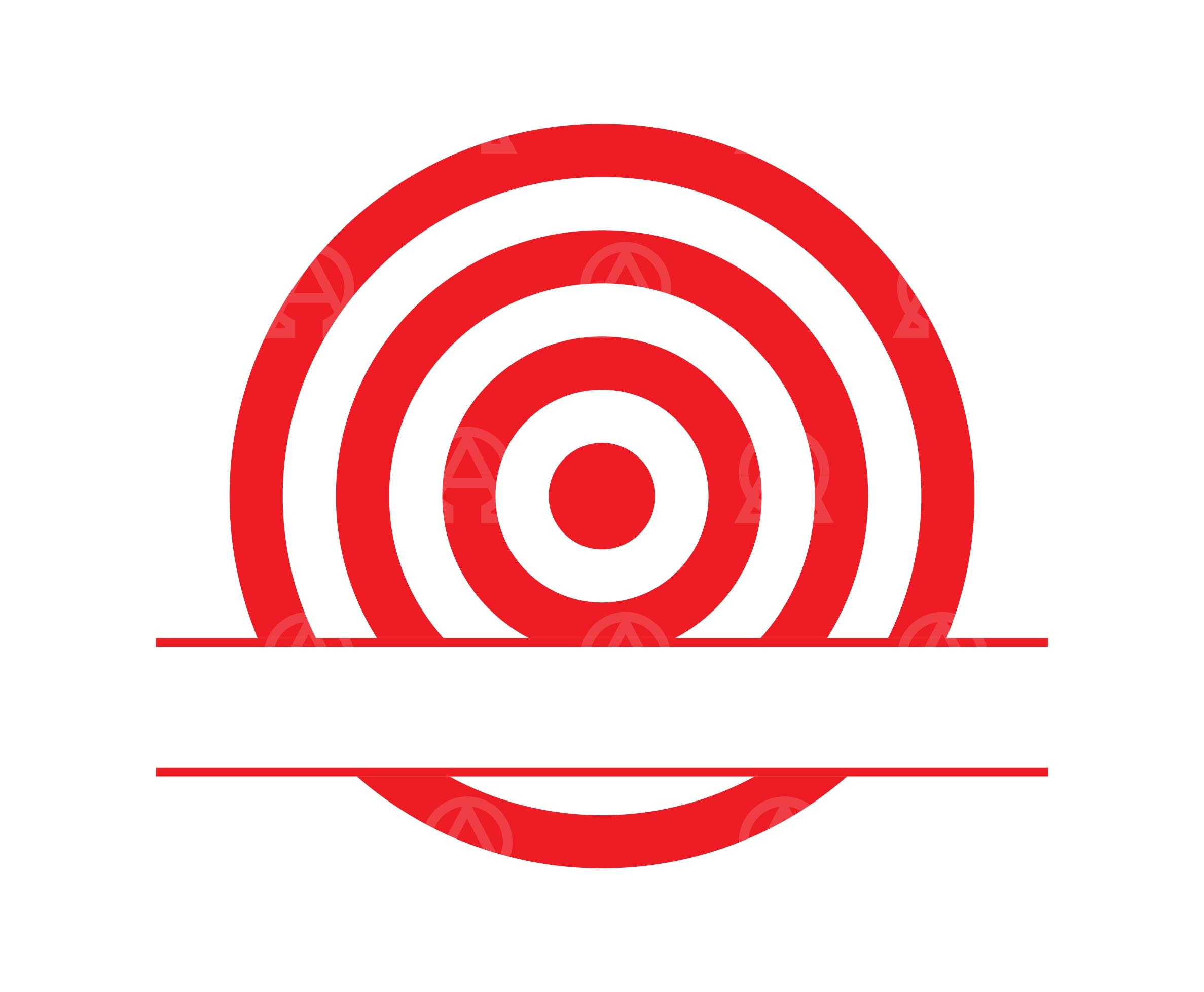 Target Monogram Svg, Target Monogram Cut File, Bullseye Svg, Shooting ...