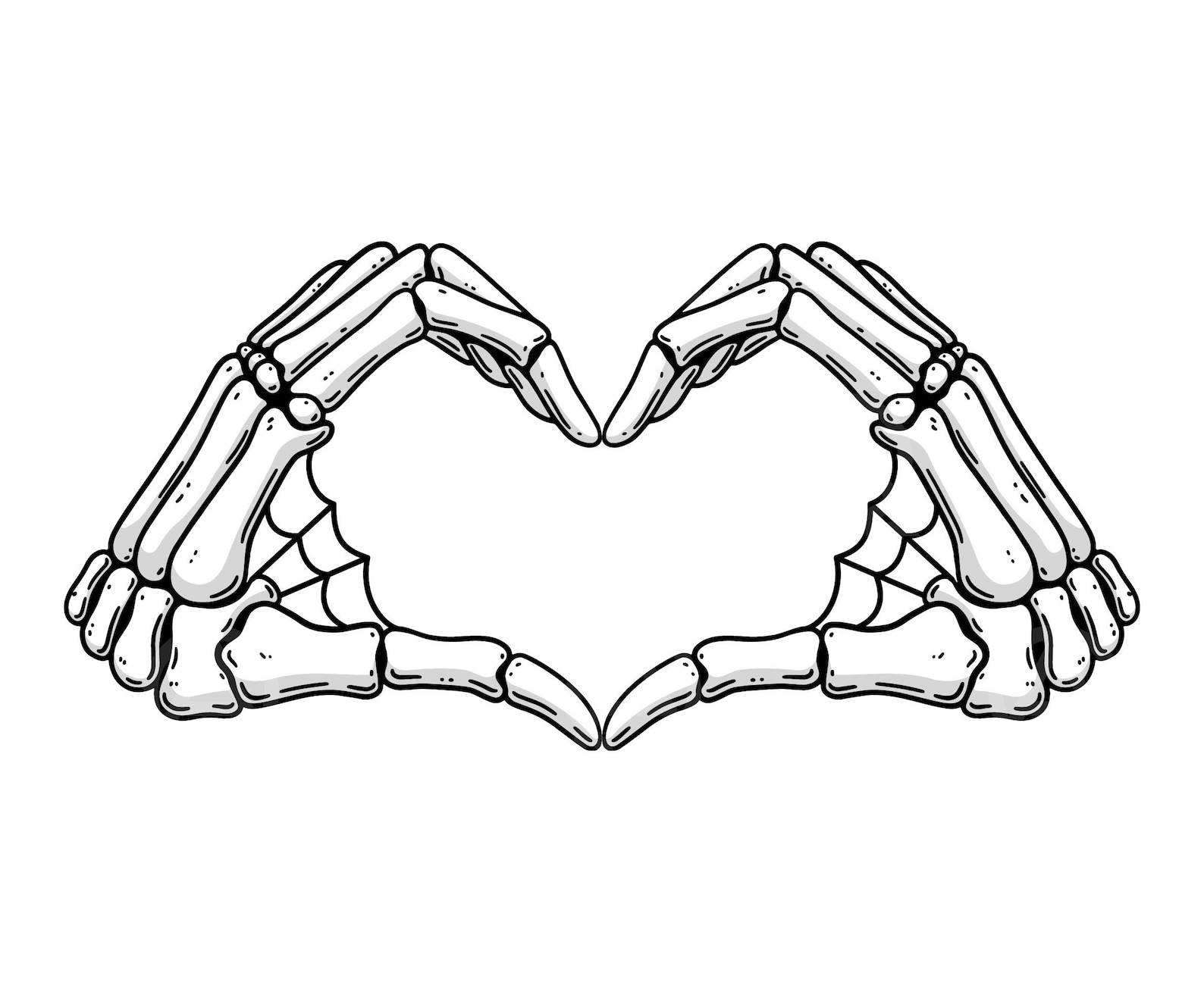 Skeleton Heart Hands Svg Skeleton Heart Hands Cut File - Etsy
