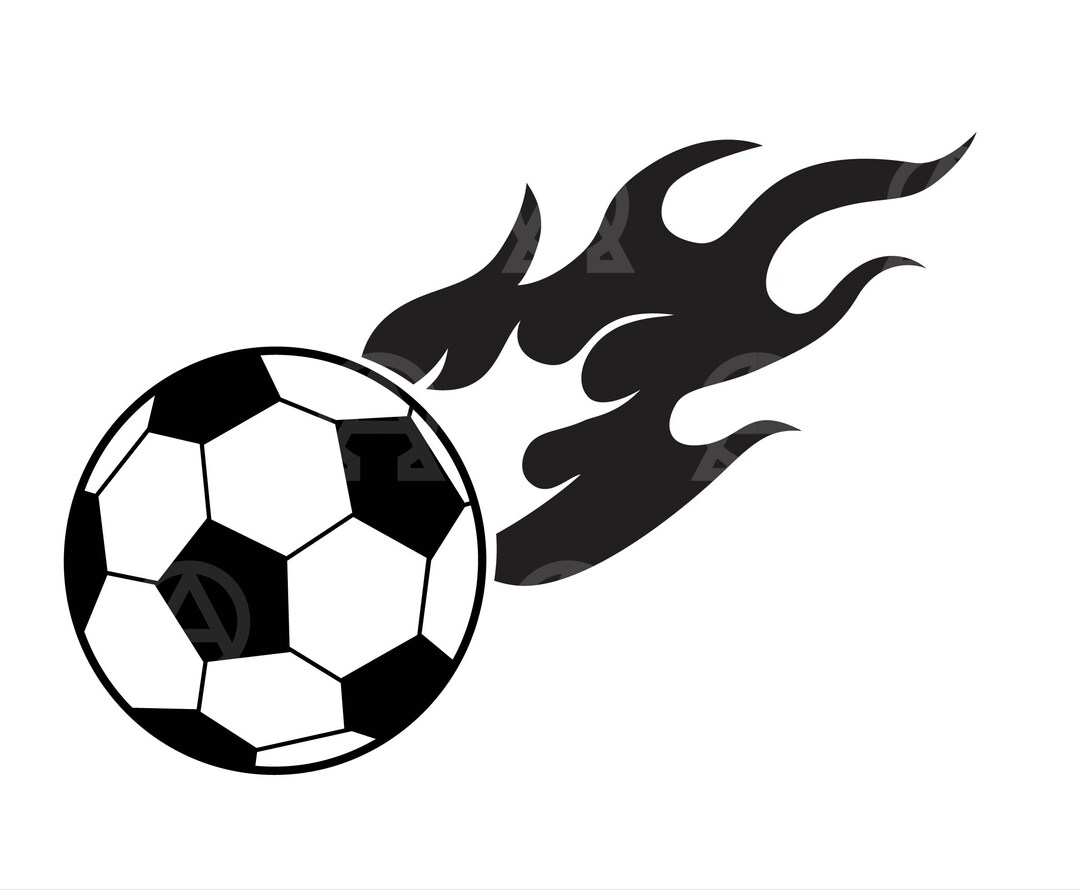 Flaming Soccer Ball Svg, Flaming Soccer Ball Cut File, Football Svg ...