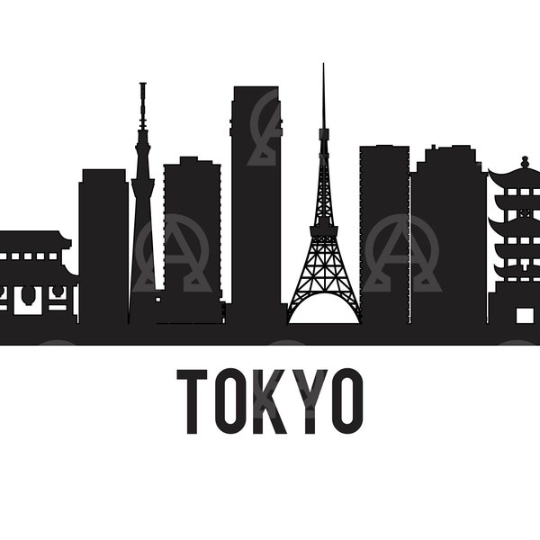 Tokyo Silhouette - Etsy