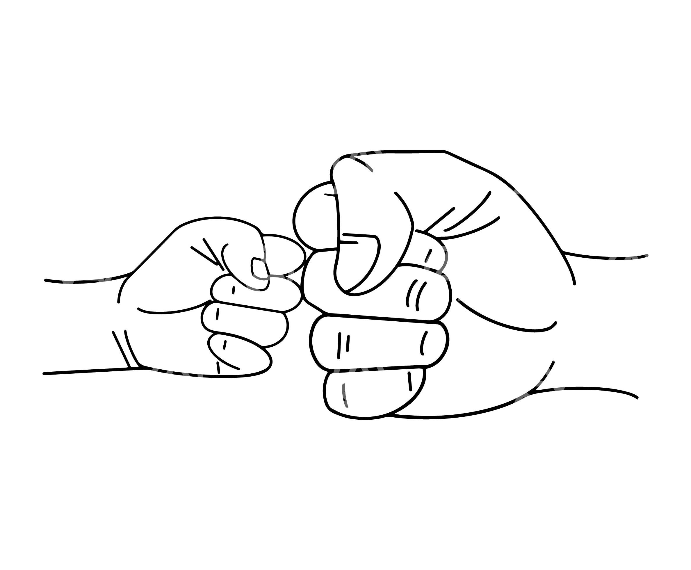 Fist Bump Drawing