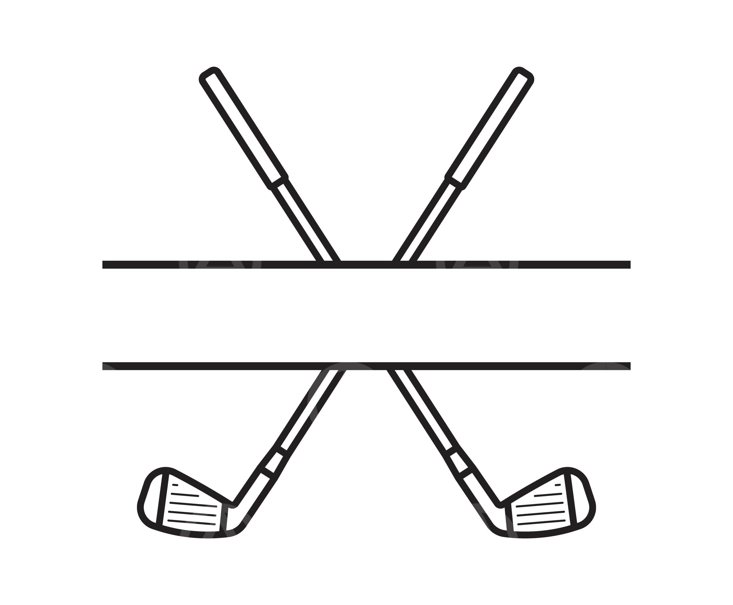 Golf Club Svg, Golfer Svg, Golf Monogram Svg, Crossed Golf Clubs Svg ...
