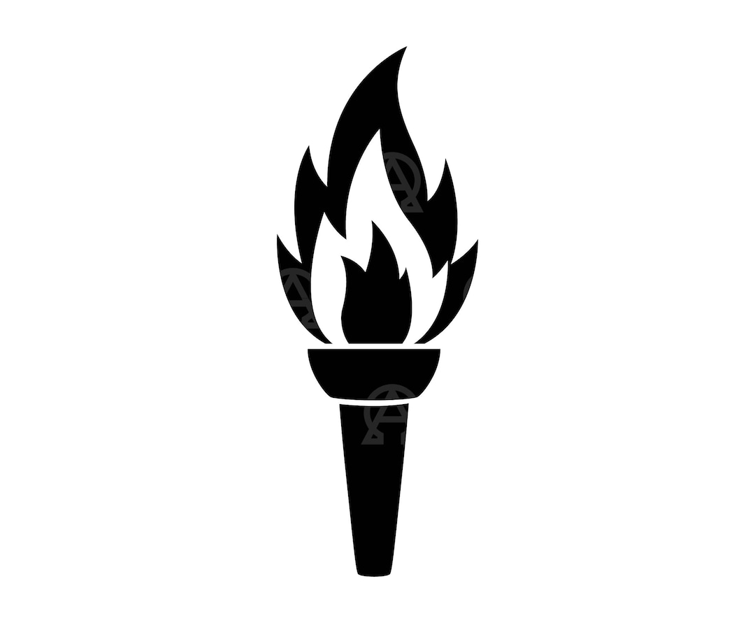 Torch Svg, Torch Cut File, Olympic Flame Svg, Fire Torch Svg, Torch ...