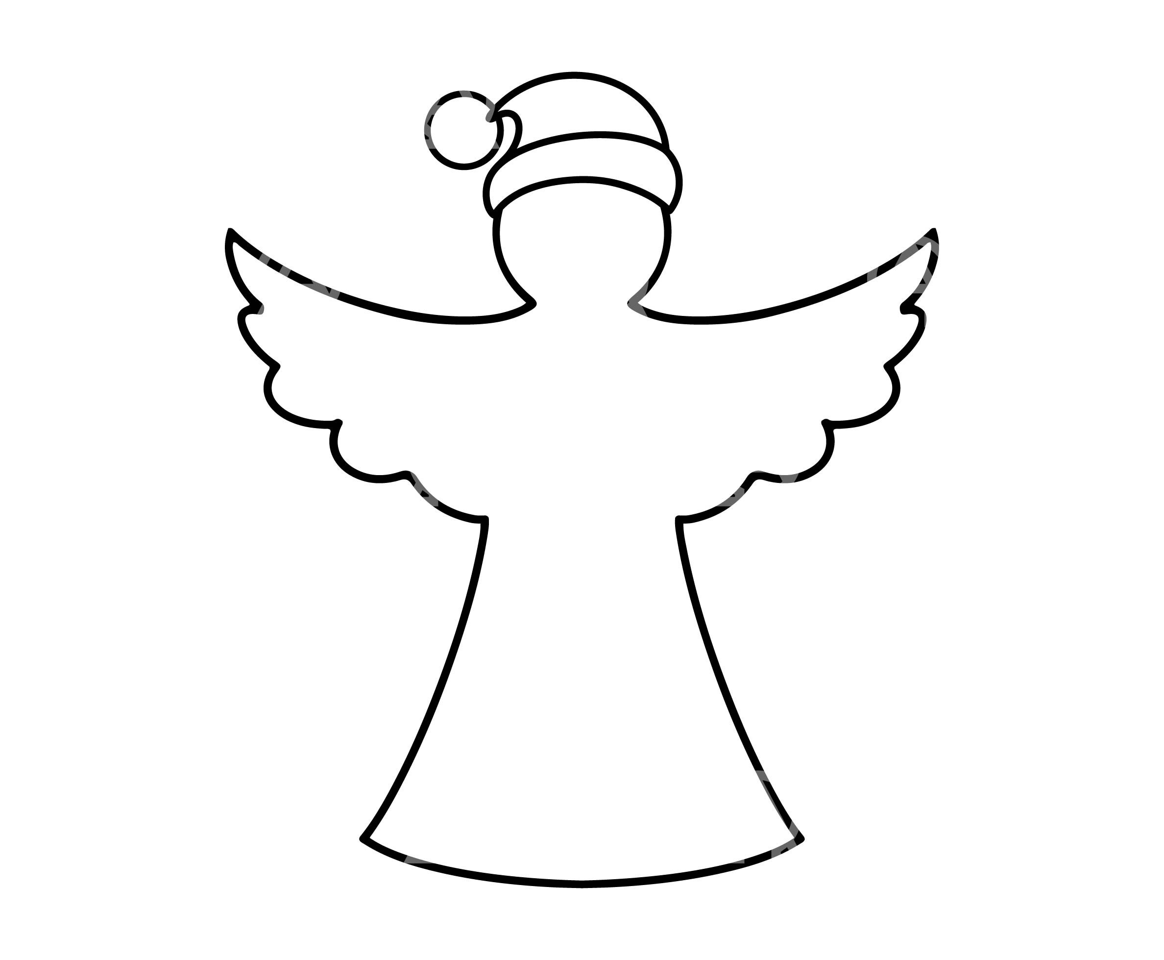 Angel Svg, Christmas Hat Cut File, Angel Ornament Svg, Christmas Decor ...