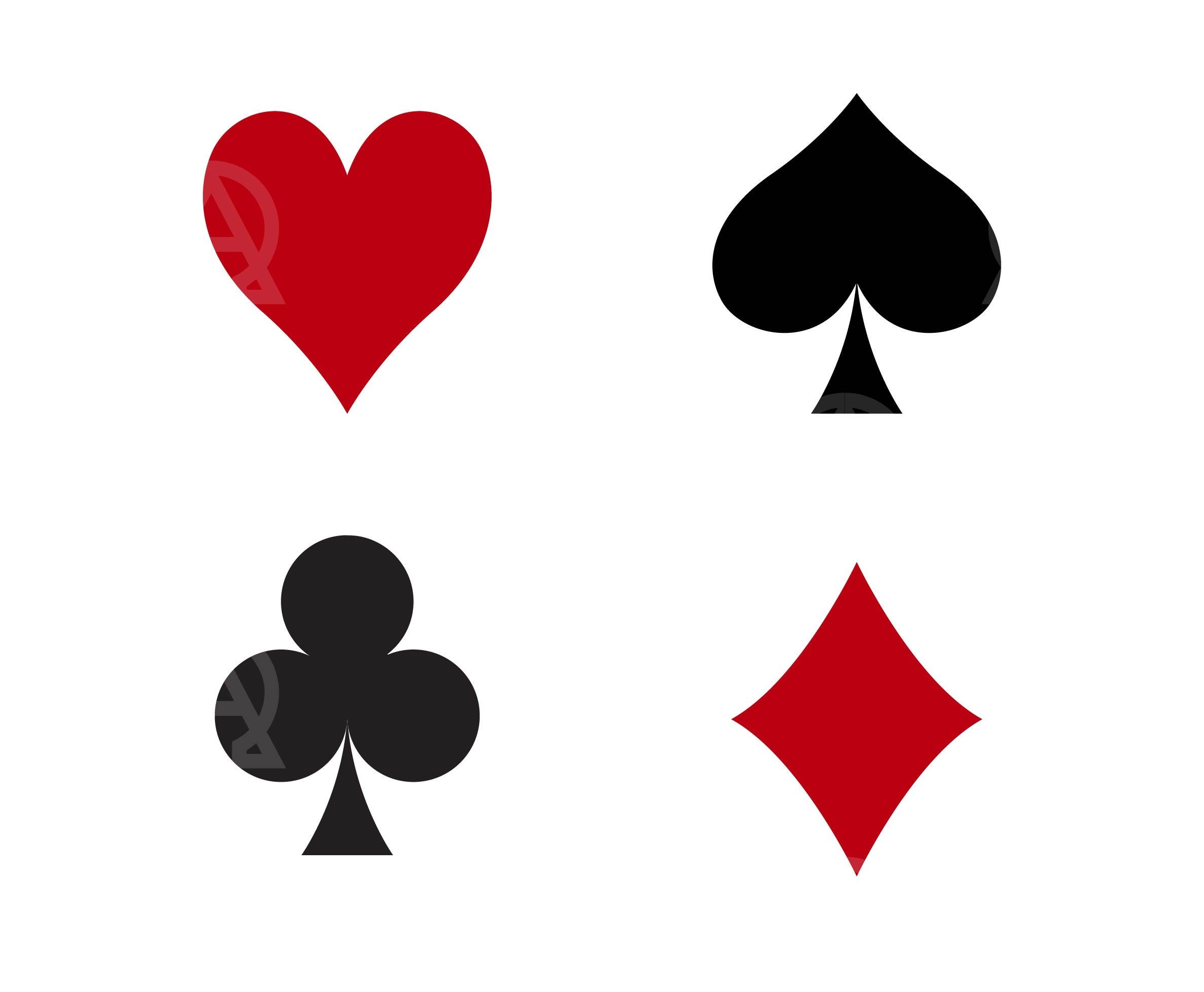 Play Card Suits Svg, Playing Card Suits Cut File, Casino Clipart ...