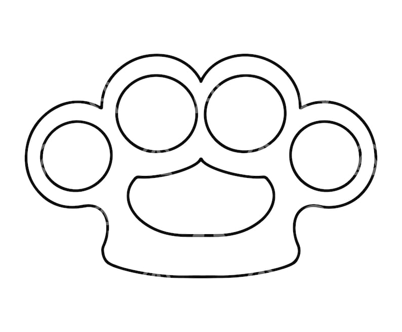Brass Knuckles Svg Brass Knuckles Cut File Street Fighting - Etsy