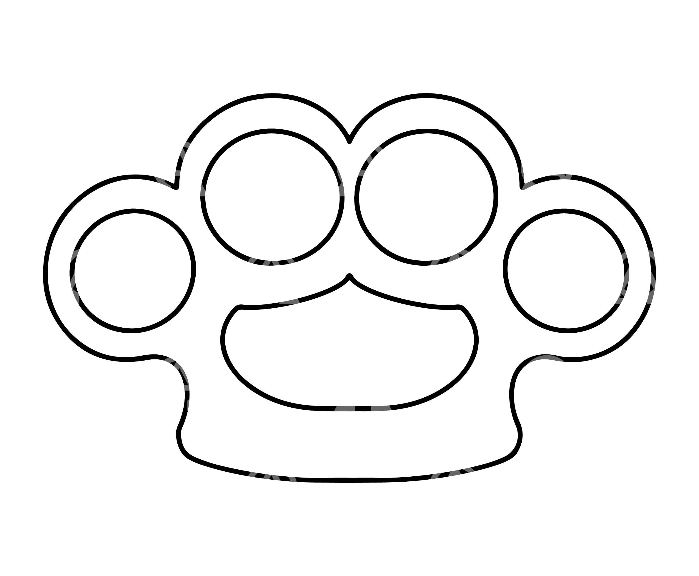 Brass Knuckles Svg Brass Knuckles Cut File Street Fighting Etsy