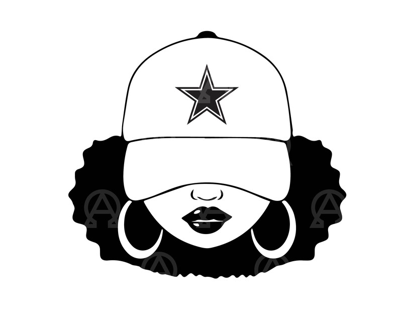 Afro Woman Cap Low Svg, Afro Woman Cap Cut File,black Woman Svg ...