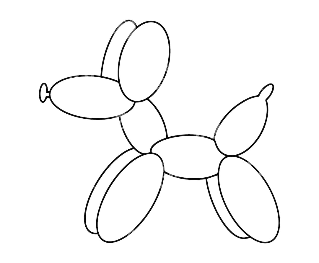 Balloon Dog Svg, Balloon Dog Cut File, Balloon Animal Svg, Party ...