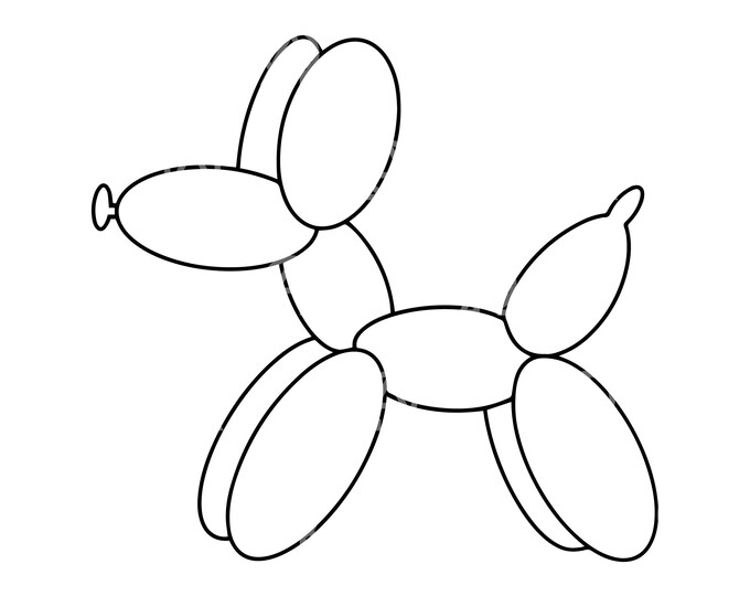 10 Printable Balloon Dog Coloring Pages - Etsy Canada