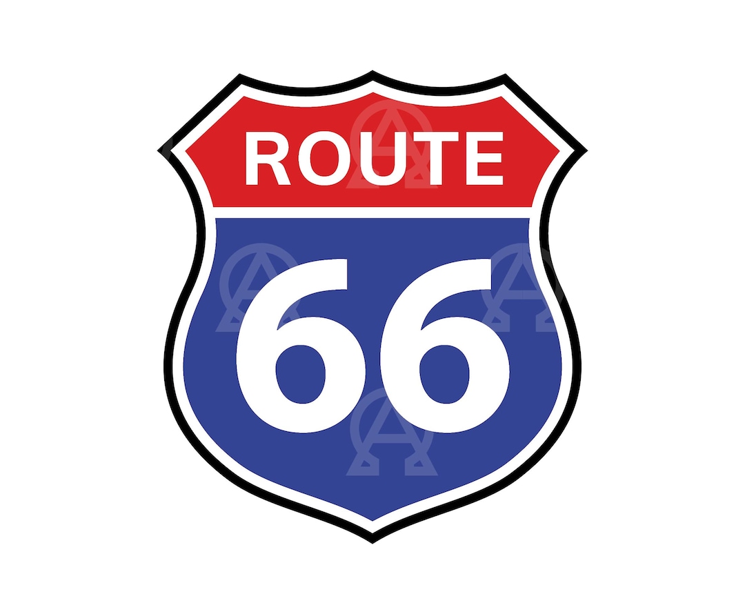 Route 66 Sign Svg, Route 66 Sign Cut Files, Route 66 Sign Clipart ...
