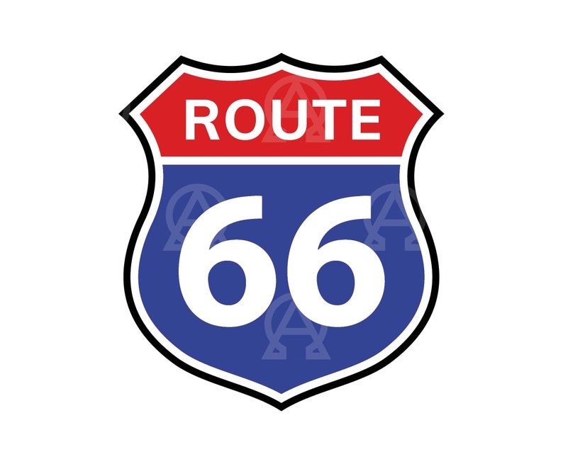 Route 66 Sign Svg, Route 66 Sign Cut Files, Route 66 Sign Clipart ...