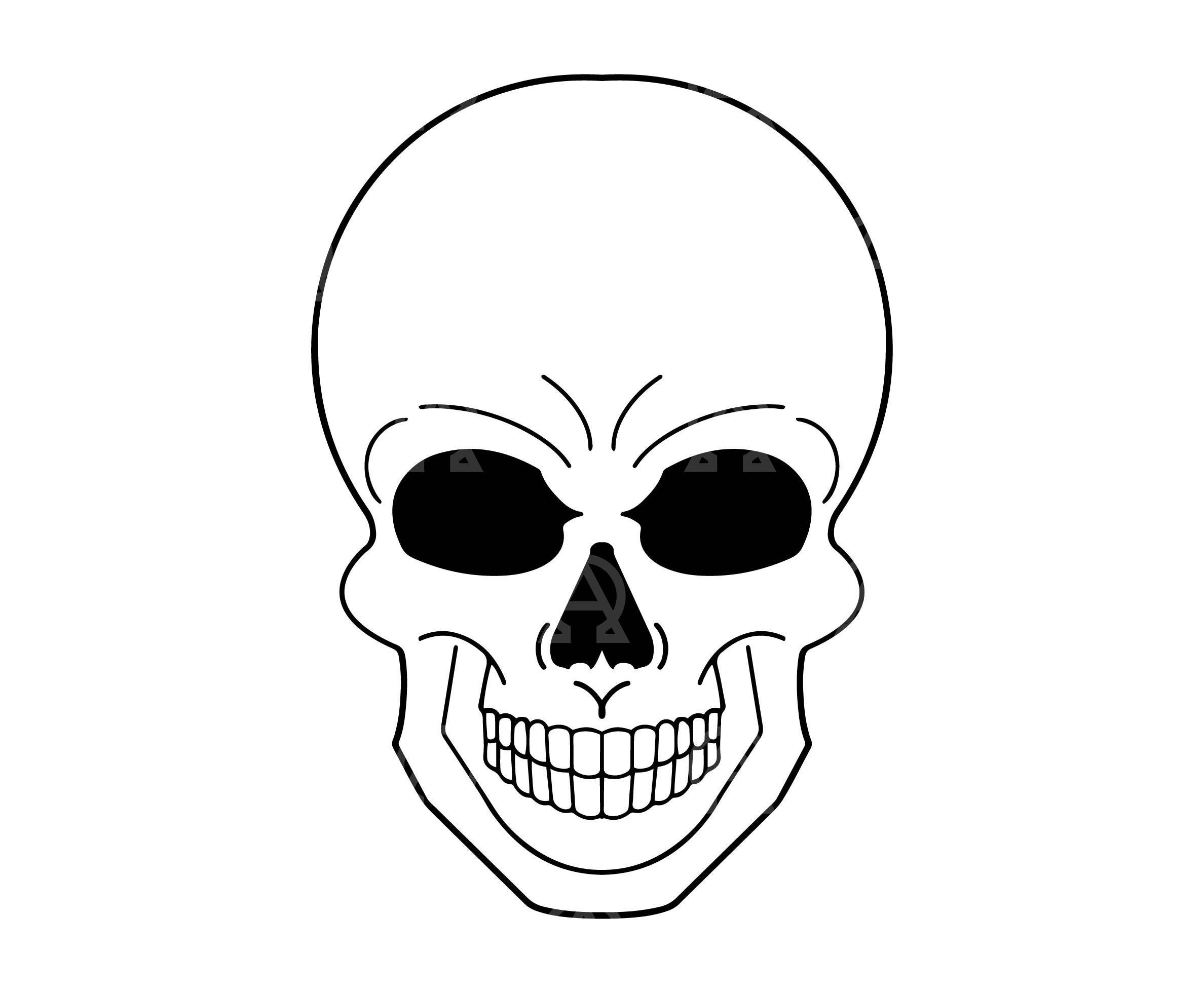 Easy Skeleton Face Drawing