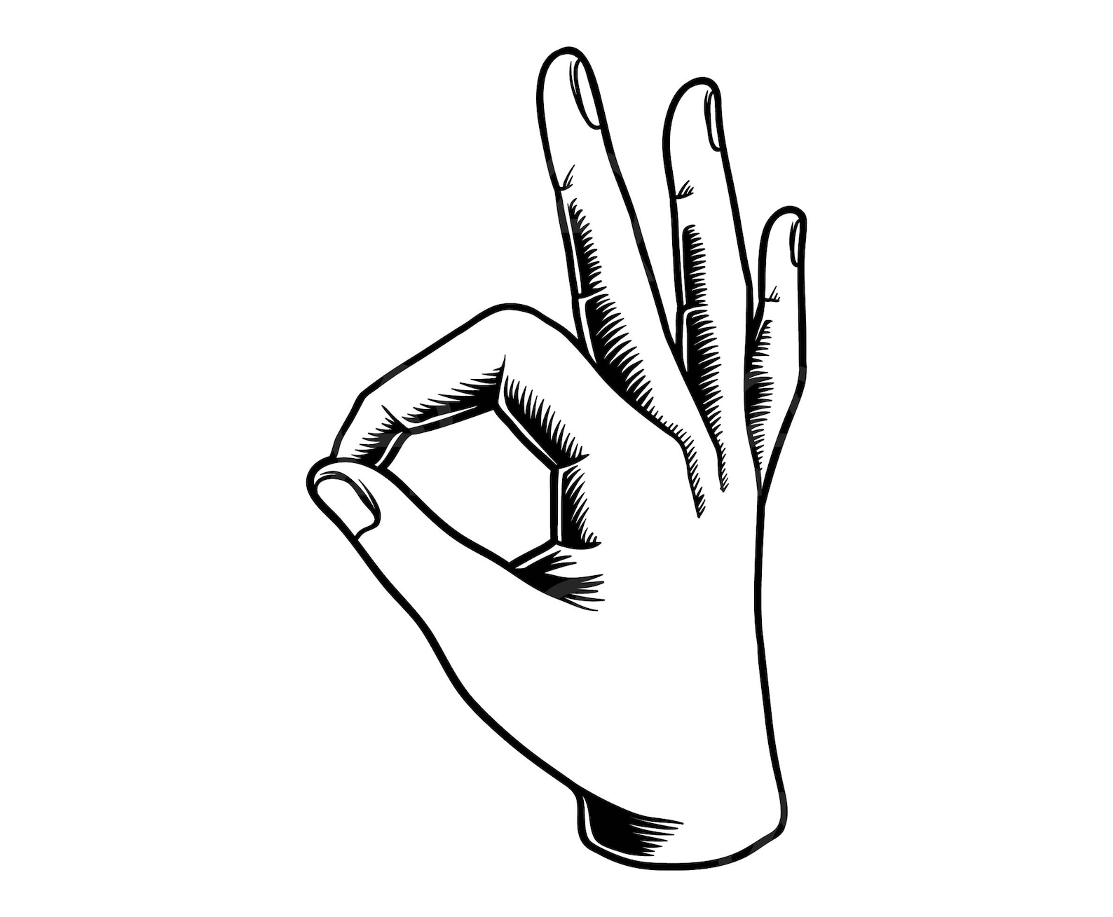 Ok Sign Svg, Okay Hand Sign Svg, Ok Sign Cut File, All Correct Svg ...