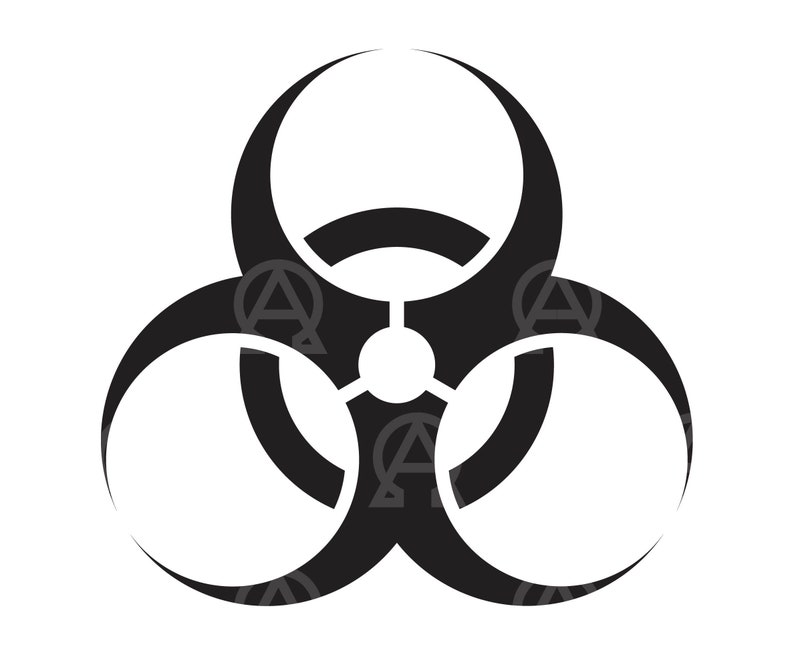 Biohazard Svg Biohazard Cut File Biohazard Warning Symbol - Etsy
