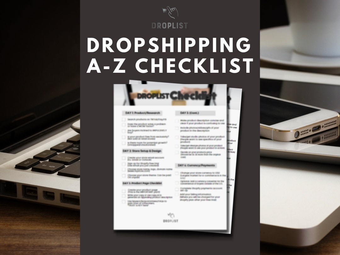 Ultimate Dropshipping Shopify Checklist, 7-day Step-by-step Progress, A ...