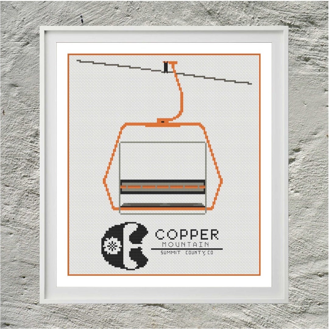Ski Lift Series: Copper Mountain Colorado Cross Stitch Pattern - Etsy
