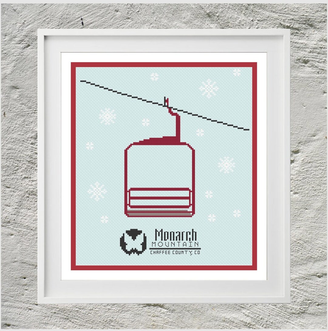 Ski Lift Series: Monarch Mountain - Colorado Cross Stitch Pattern - Etsy