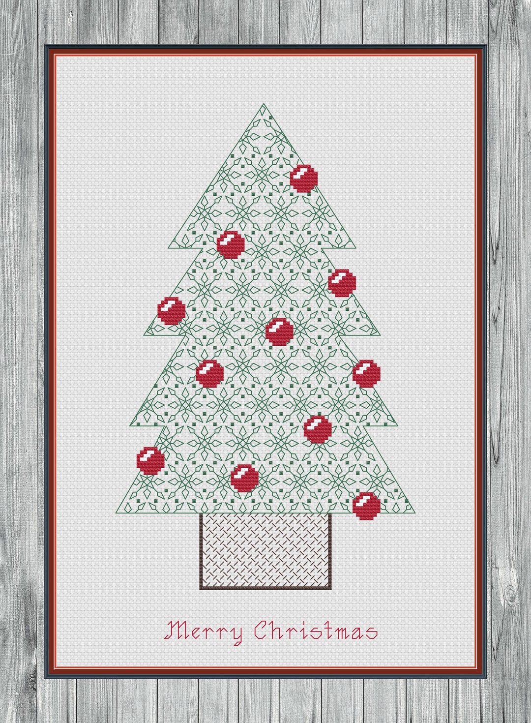 Blackwork Christmas Tree - Etsy