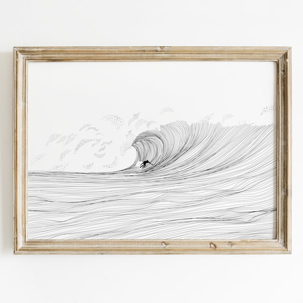 Beach Line Art - Etsy
