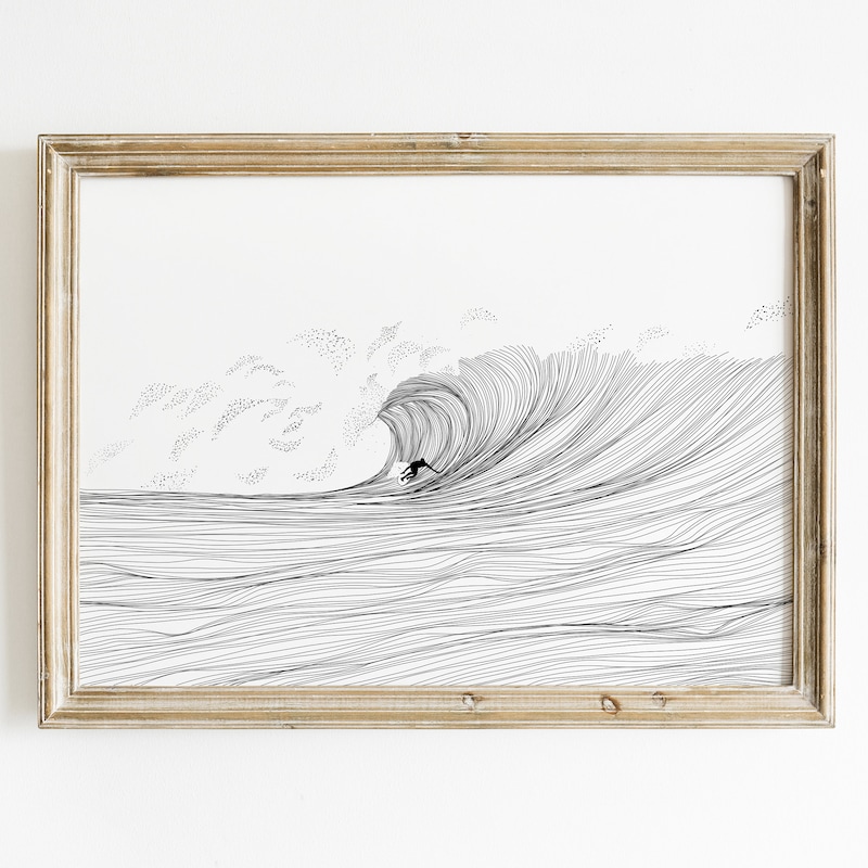 Minimalist Surf Art - Etsy