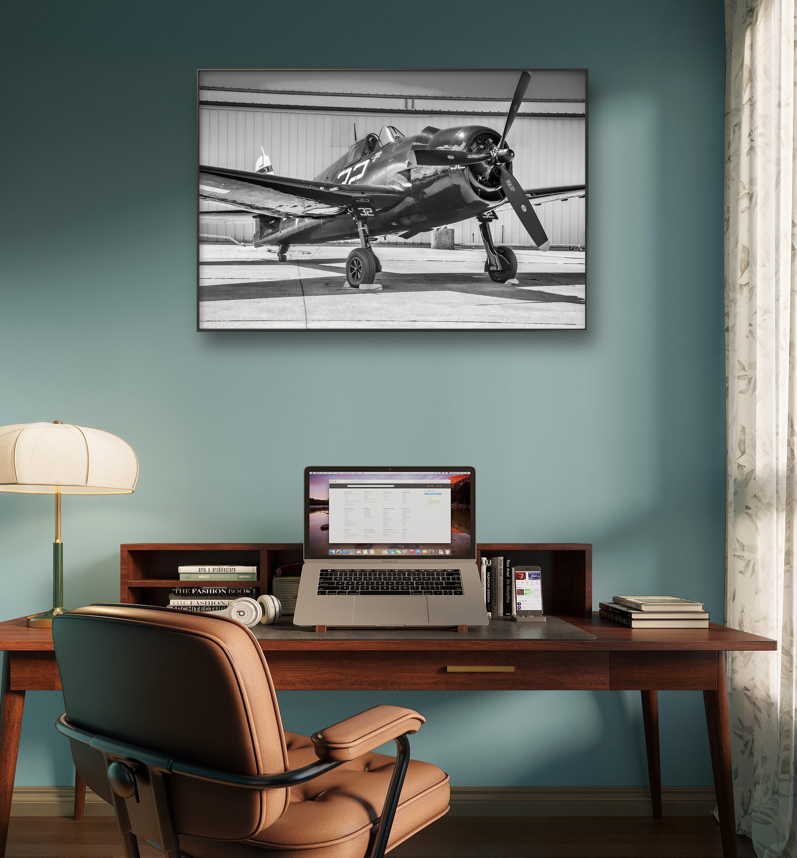 Aviation Decor, F6F Grumman Hellcat, WWII Fighter Aircraft, Warbird ...