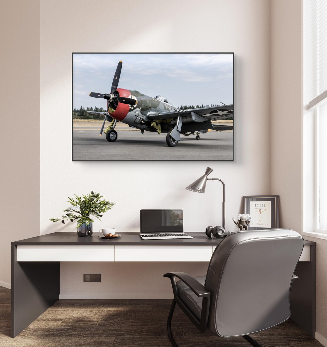 Wall Art, Vintage WWII P-47 Thunderbolt Print, Home Decor, Fine Art ...