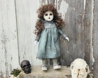 Creepy Doll Dark Disturbing Creeper Spooky Goth Art Haunt Spirit Scary ...