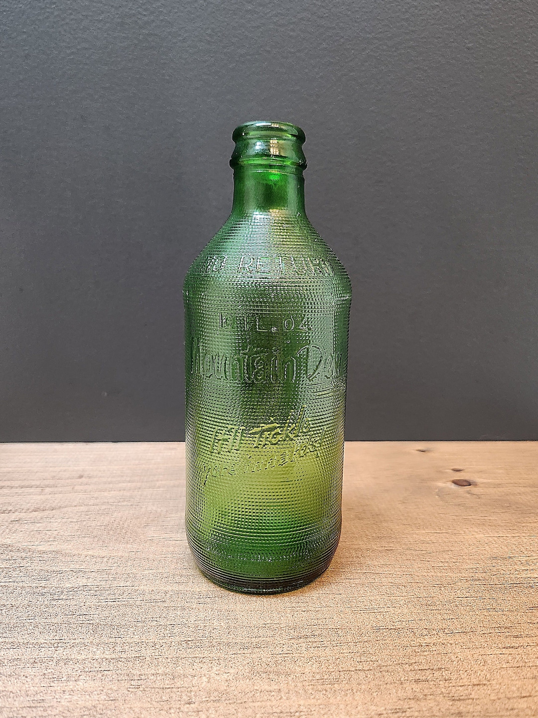 Vintage Mountain Dew Glass Bottle - Etsy