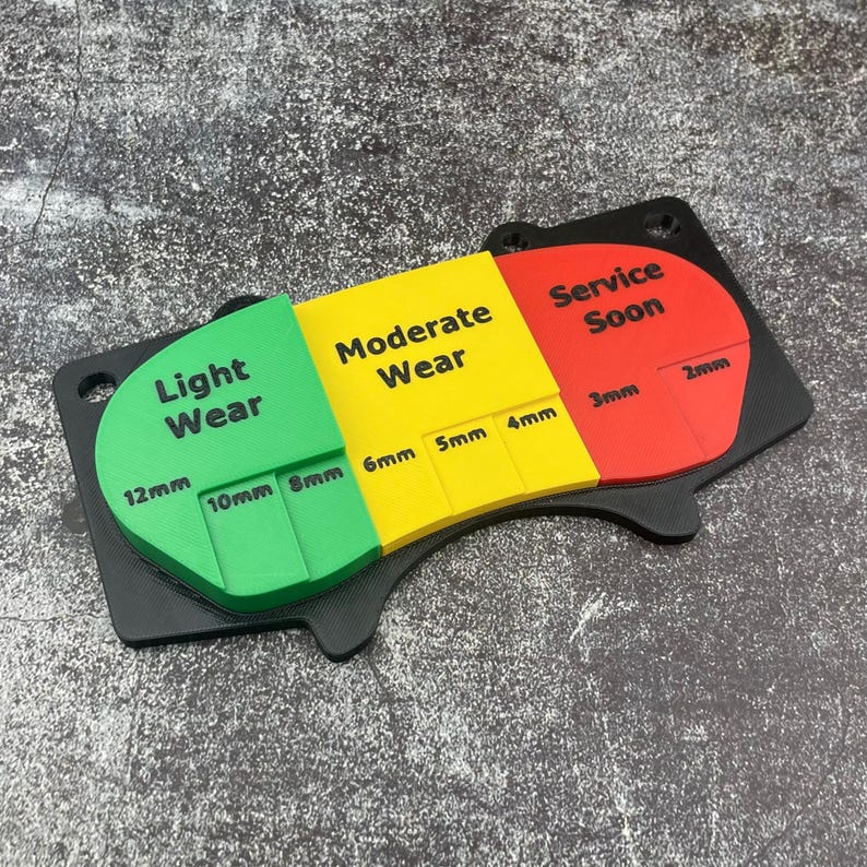 Brake Pad Service Wear Thickness Guide Chart Desk Display - Etsy