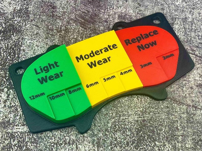 Brake Pad Service Wear Thickness Guide Chart Desk Display - Etsy