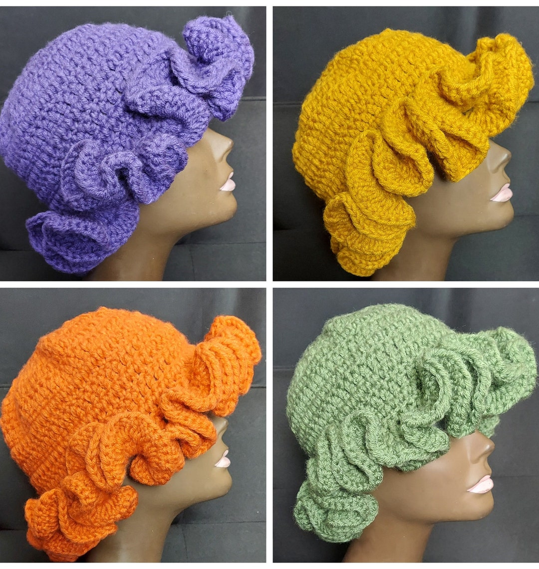 Bucket Hat Ruffle Style Purple. - Etsy