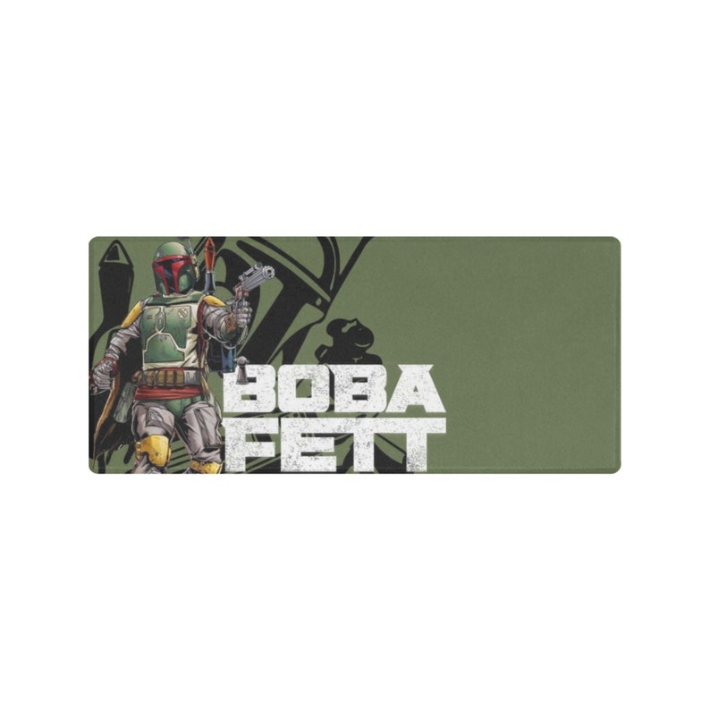 Boba Fett Star Wars Custom Rectangle Mouse Pad With Stitched Edges 35 X ...