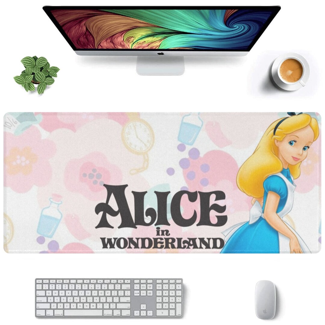 Alice in Wonderland Custom Rectangle Mouse Pad With Stitched Edges 35 X ...