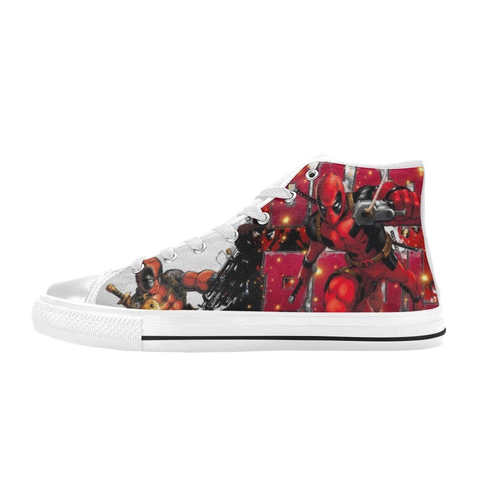 Deadpool Canvas High Top Sneakers, Best for Gift, Wedding Present and ...