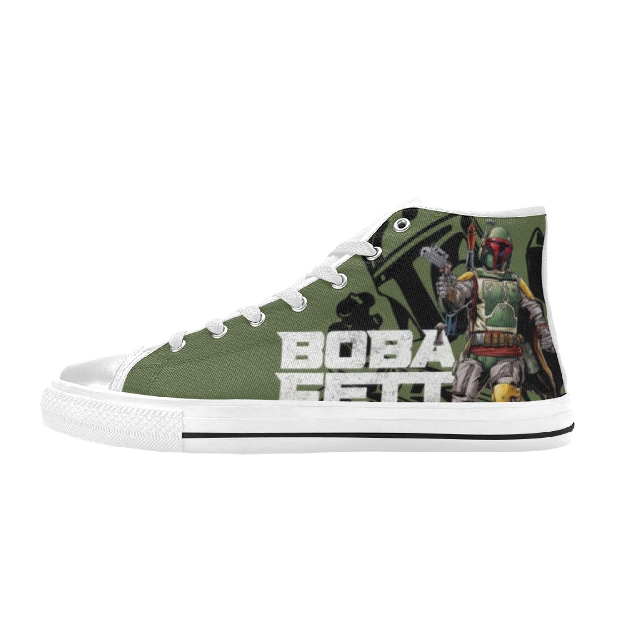 Star Wars Boba Fett Custom Canvas High Top Sneakers Best For T Wedding Present And Others