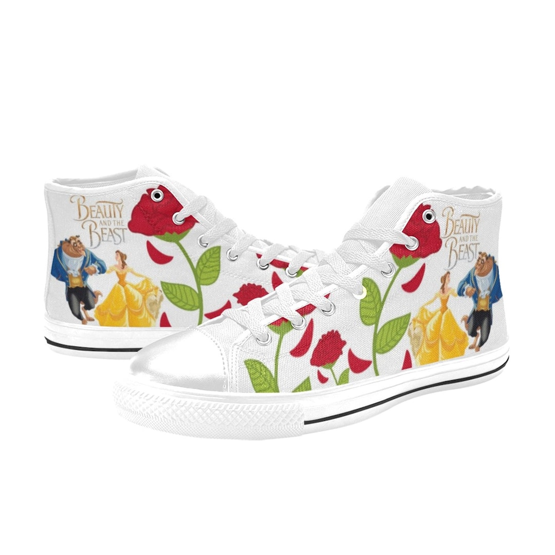 Beauty and the Beast Custom Shoes Sneakers for Adults, Kids, Women and ...