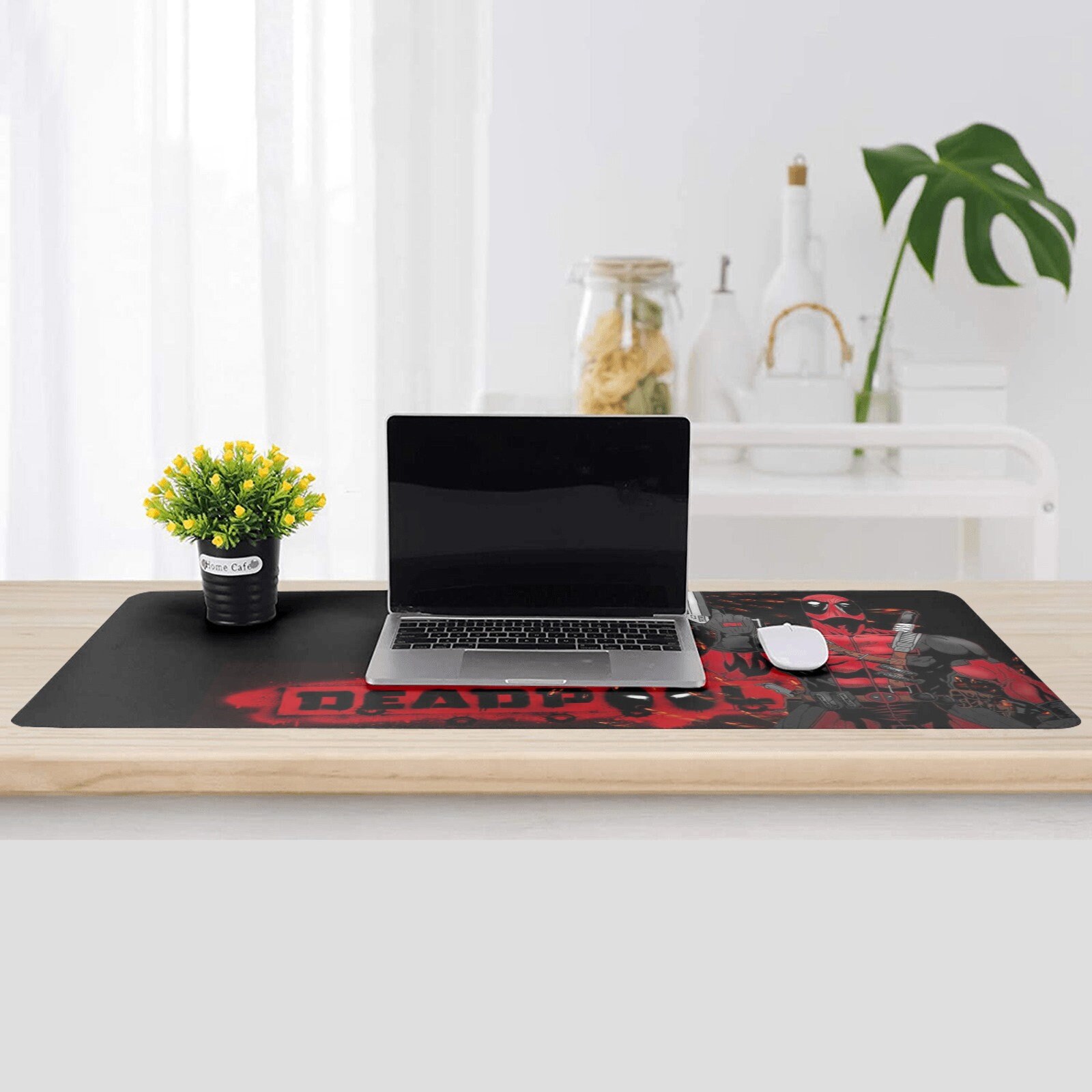 Deadpool Mouse Pad: Stitched Edges, Large Gaming Desk Mat (35” X 16 ...