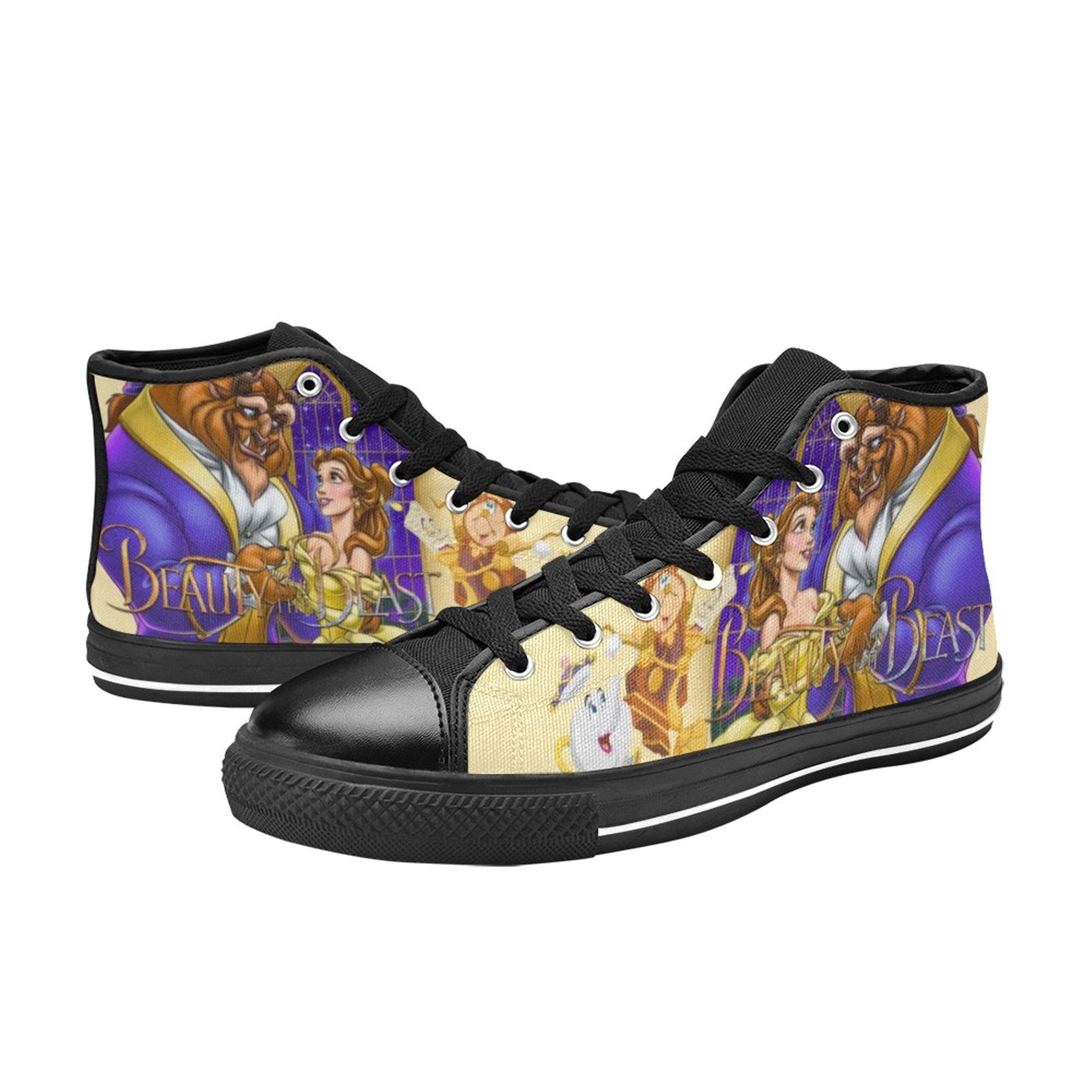 Beauty and the Beast Custom Shoes Sneakers for Adults, Kids, Women and ...
