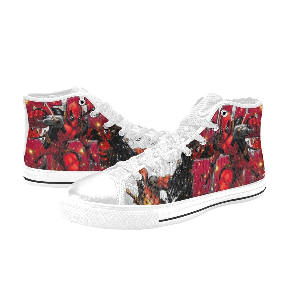Deadpool Canvas High Top Sneakers, Best for Gift, Wedding Present and ...