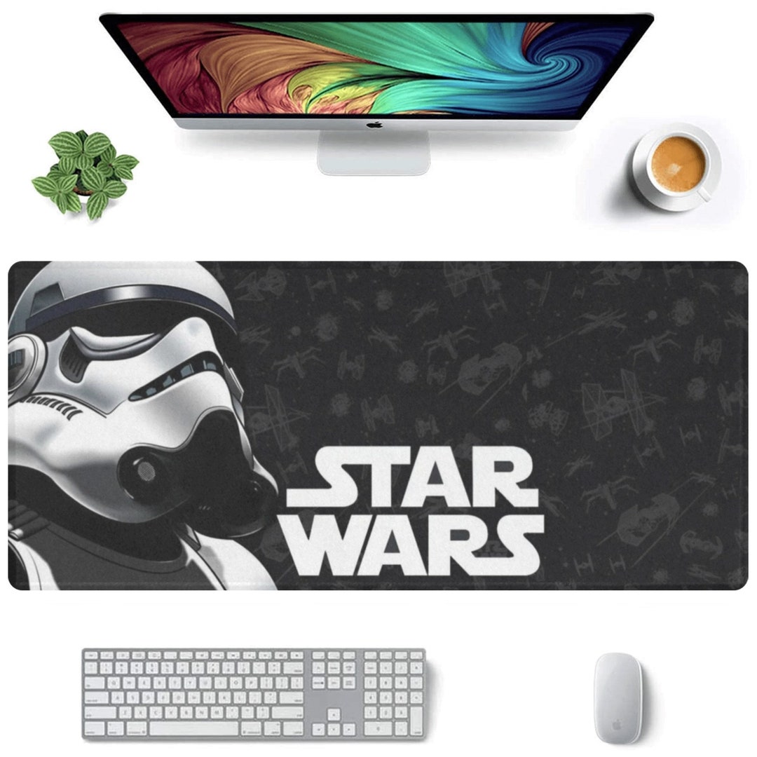 Stormtrooper Star Wars Extended Mouse Pad: Stitched Edges, 35” X 16” - Etsy