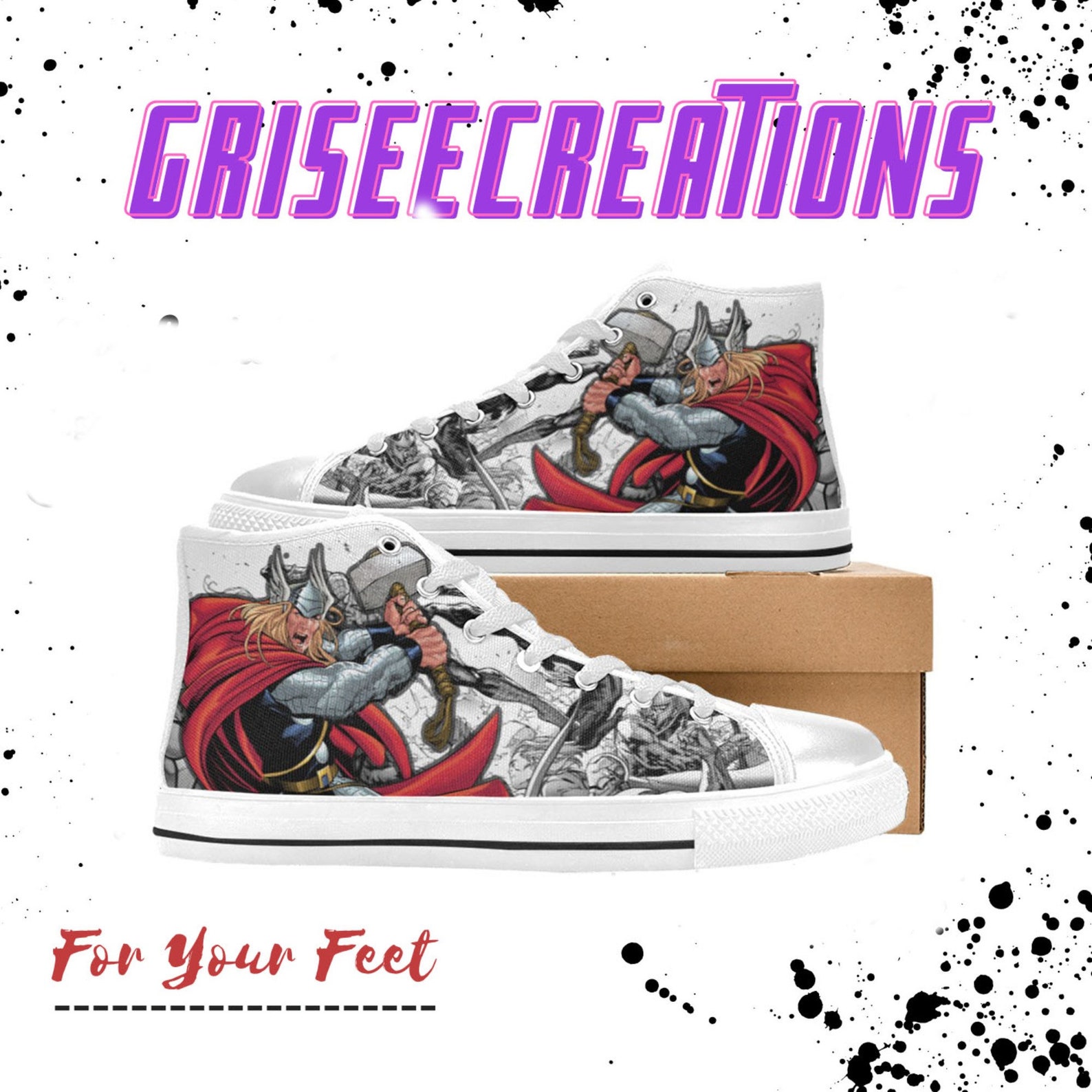 Thor Custom High Top Sneakers for Fans, Adults, Kids, Women and Men - Etsy