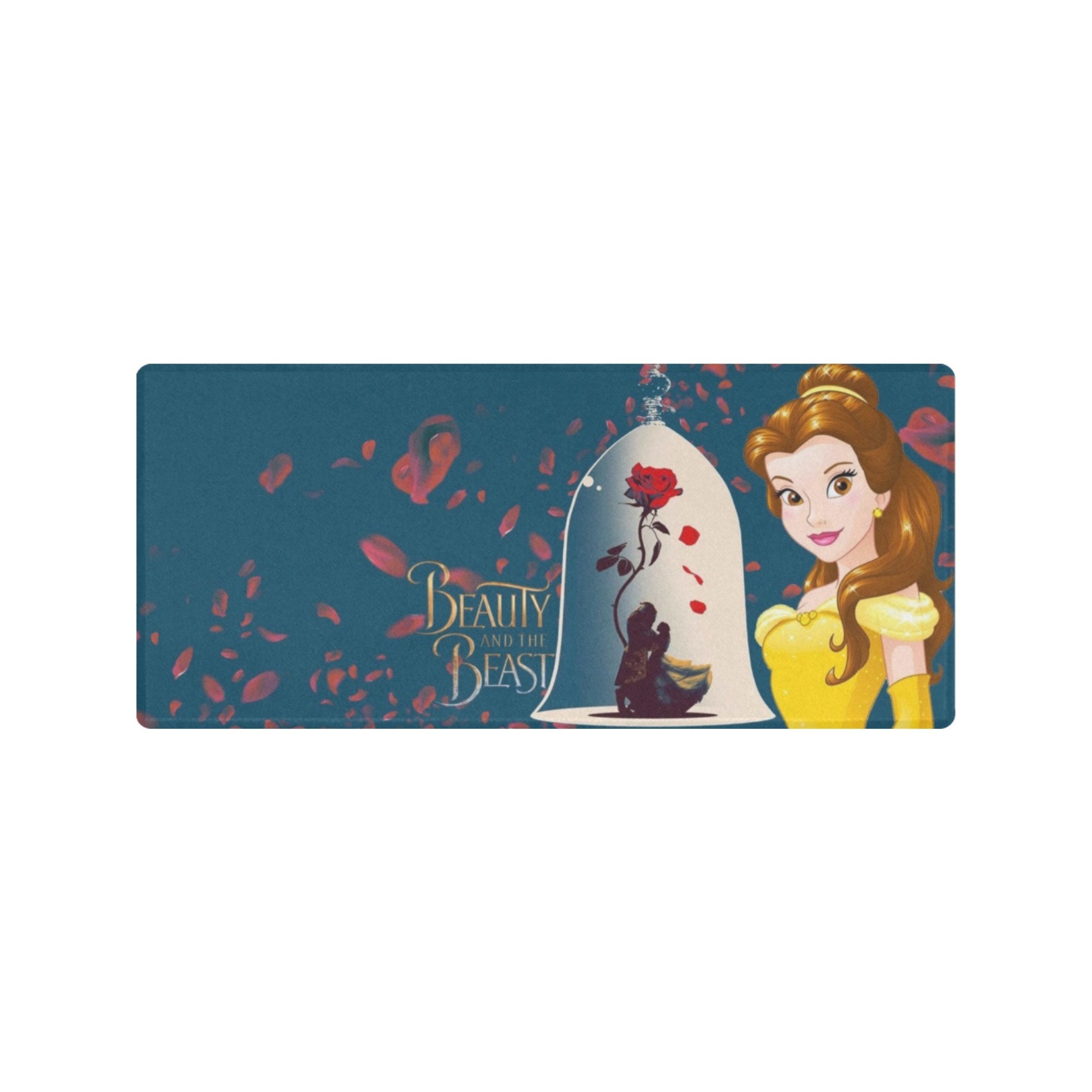 Beauty and the Beast Custom Rectangle Mouse Pad With Stitched Edges 35 ...