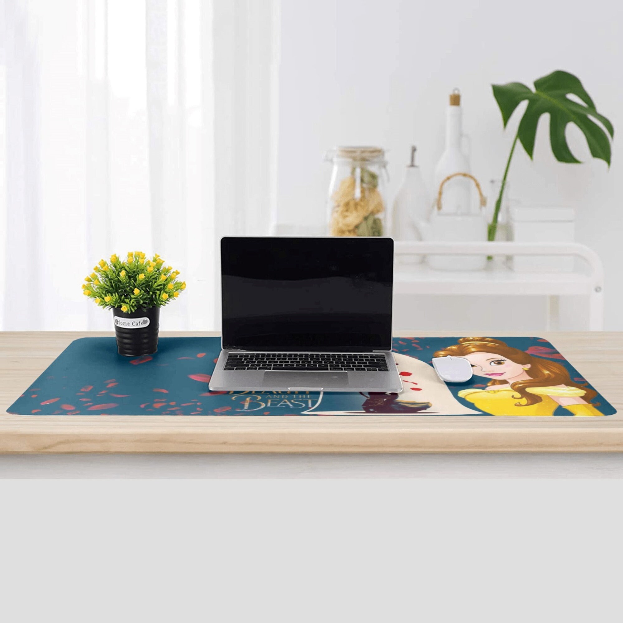 Beauty and the Beast Custom Rectangle Mouse Pad With Stitched Edges 35 ...